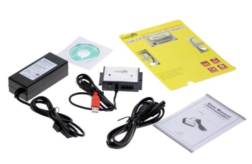 SATA and IDE Drive to USB Adapter Kit Pro Aluminum Shell - Coolgear