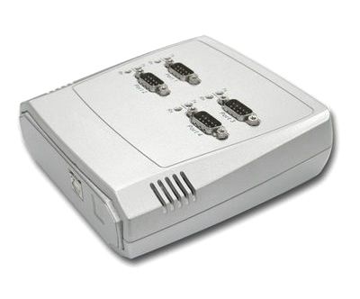 4-Port RS-232 USB to Serial Adapter Data Control Box - CoolGear