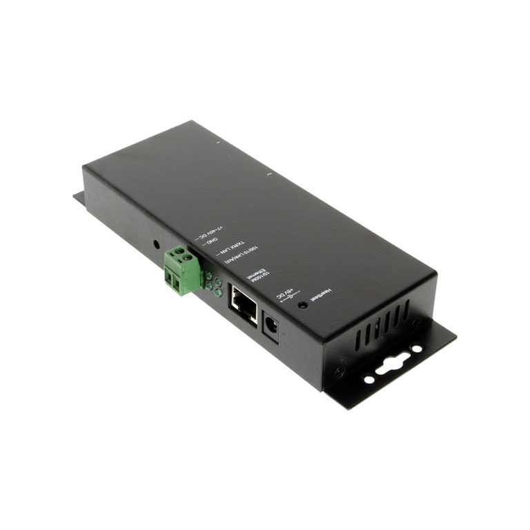 Dual-Port RS-232 to Ethernet Data Gateway TCP/IP Industrial Metal Case ...