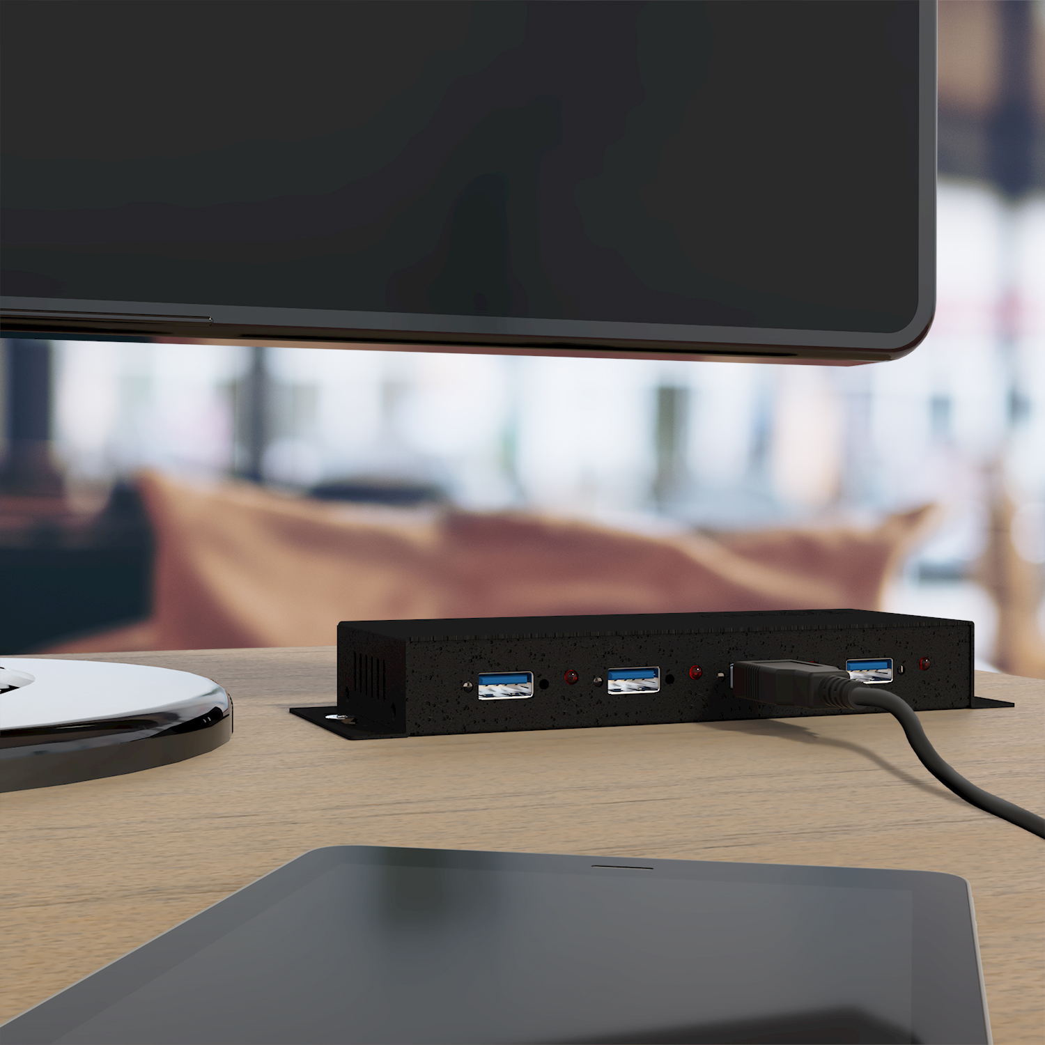 USB 3.0 4-Port Industrial hub with power Supply - Coolgear