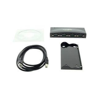 USB 4 Port Serial DB-9 RS-232 Adapter Box - Prolific Chipset - Coolgear