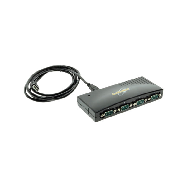 USB 4 Port Serial DB-9 RS-232 Adapter Box - Prolific Chipset - Coolgear