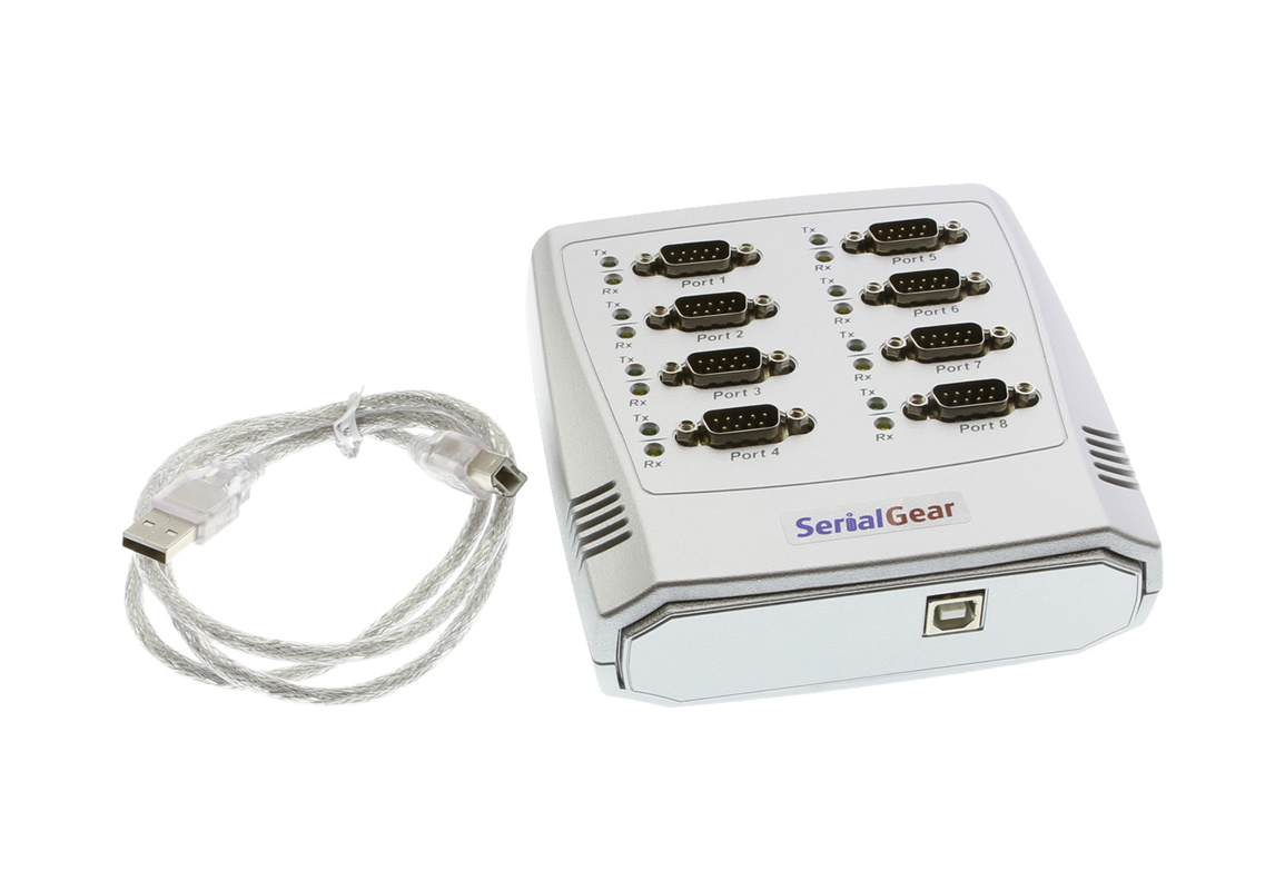 8-Port RS-232 USB to Serial Adapter Data Control Box - CoolGear