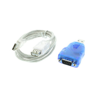 Mini USB to RS-232 Serial Adapter DB-9 Male Converter - CoolGear