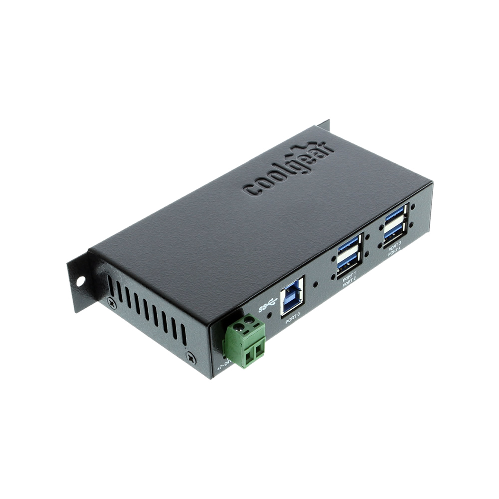 USB 3.0 4-Port Industrial Hub Metal Case - Coolgear