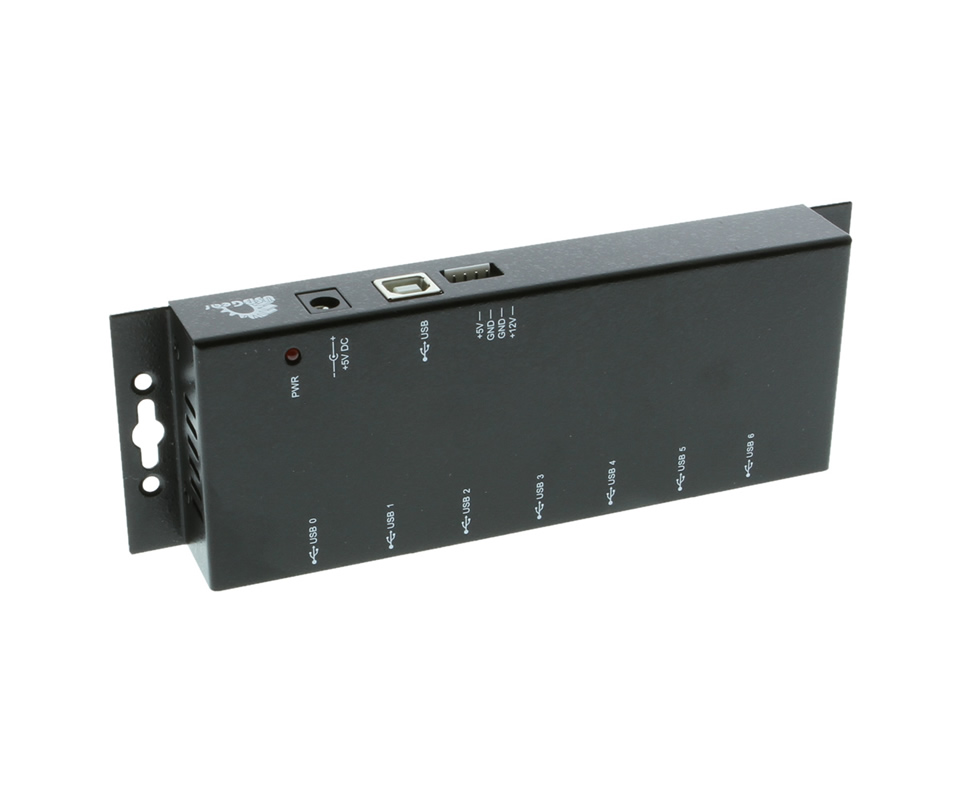 Metal 7-Port USB 2.0 Powered Slim Hub for PC-MAC with Power Adapter ...