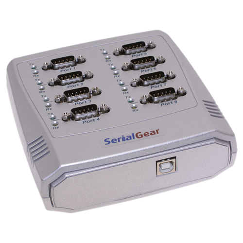 8-Port RS-232 USB to Serial Adapter Data Control Box - CoolGear