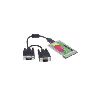 PCMCIA card bus controller with Dual Port RS-232 Serial Adapter - Coolgear