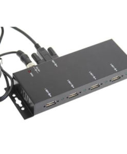 Metal 4-Port USB 2.0 Powered Hub for Industrial Use w/ Screw Lock ...