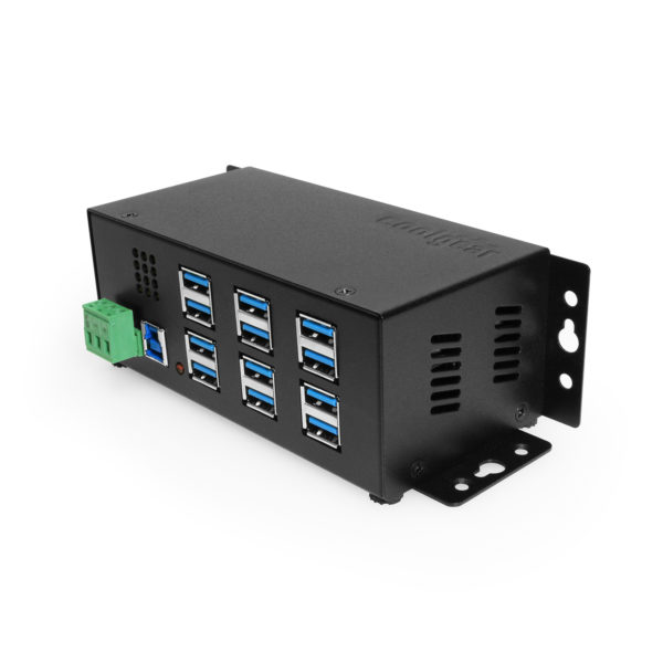12 Port Industrial USB 3.2 Gen 1 Hub w/ Port Status LEDs - Coolgear
