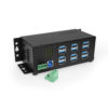 12 Port Industrial USB 3.2 Gen 1 Hub w/ Port Status LEDs - Coolgear