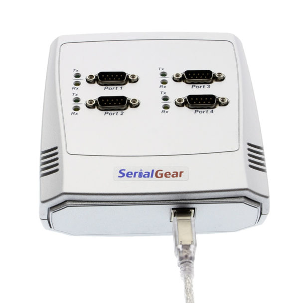 4-Port RS-232 USB to Serial Adapter Data Control Box - Coolgear