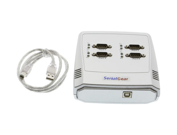 4-Port RS-232 USB to Serial Adapter Data Control Box - Coolgear