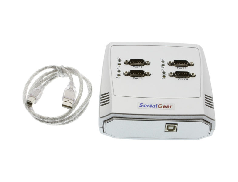 4-Port RS-232 USB to Serial Adapter Data Control Box - Coolgear