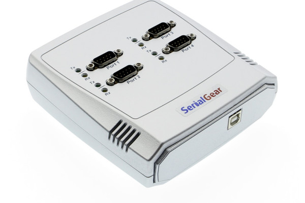 4-Port RS-232 USB to Serial Adapter Data Control Box - CoolGear