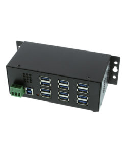 16 Port USB 3.0 Rack Mount Hub w/Surge Protection and DIN Rail