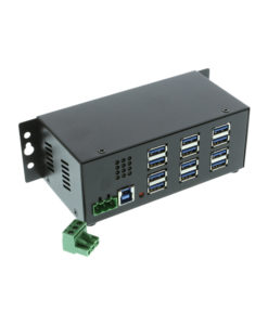 16 Port USB 3.0 Rack Mount Hub w/Surge Protection and DIN Rail