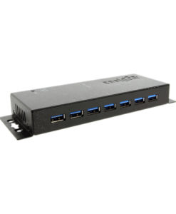 16 Port USB 3.0 Rack Mount Hub w/Surge Protection and DIN Rail