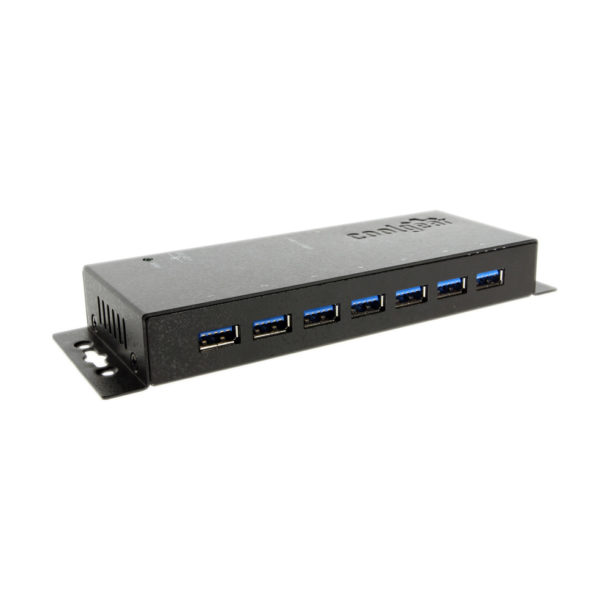 7 Port USB 3.2 Gen 1 Hub w/ Surge Protection - Coolgear
