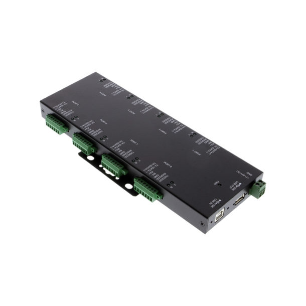 Rugged Industrial 8-Port Terminal Block RS232/422/485 to USB Adapter ...