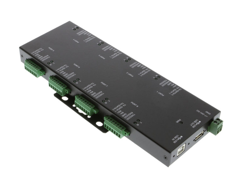 Rugged Industrial 8-Port Terminal Block RS232/422/485 to USB Adapter ...