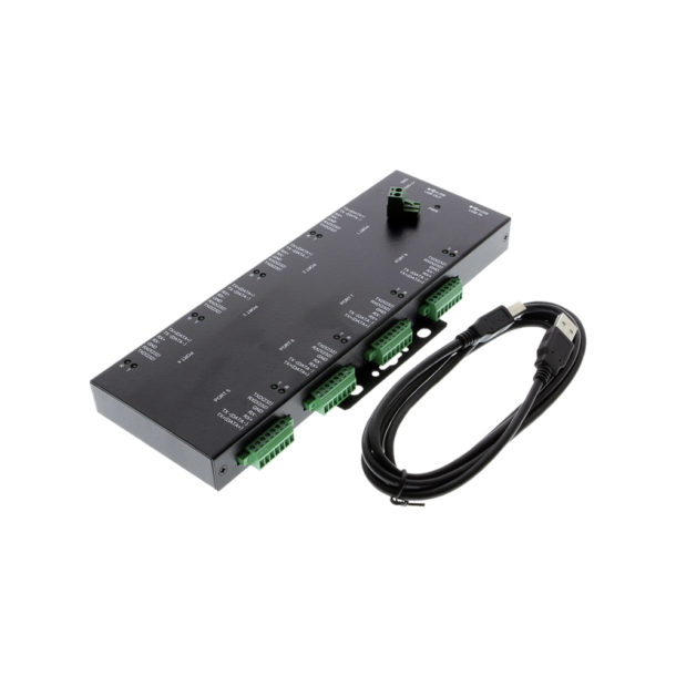 8-Port Terminal Block RS232/422/485 to USB Adp - ISO/Surge Protection ...