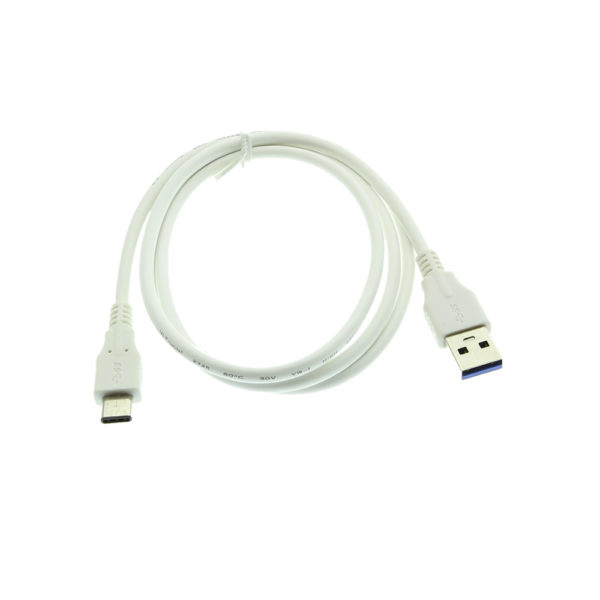 USB-C Type A to C USB 3.0 3ft White Cable - Coolgear