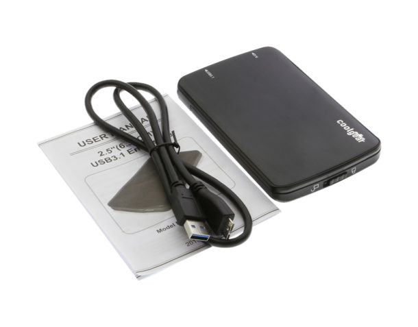 USB 3.1 Micro-B SATA 2.5 HDD Enclosure - Coolgear