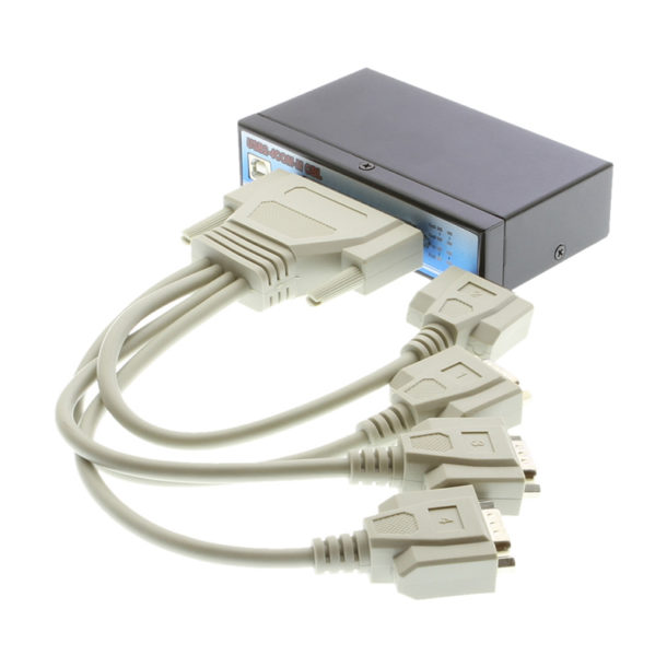 4-Port RS-232 USB to Serial Adapter - Octopus Cable DIN Rail - Coolgear