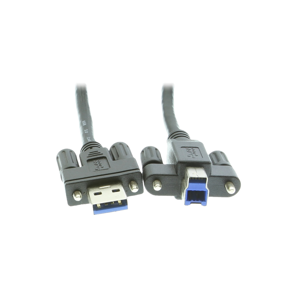 5ft. USB 3 SuperSpeed A to B Screw Lock Cable - Coolgear