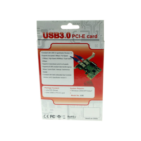 2-Port USB 3 PCIe Host Controller Card for PC - Coolgear