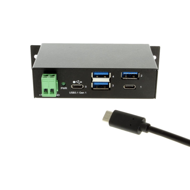 4 Port Usb 3 2 Gen 1 Type C Hub W Esd Surge Protection And Type C