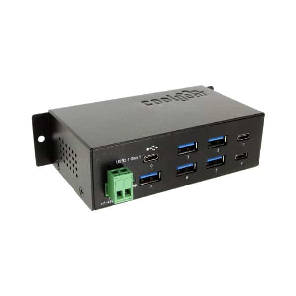 4 Port USB 3.2 Gen 1 Mini Powered Hub w/ ESD Surge Protection & Power ...