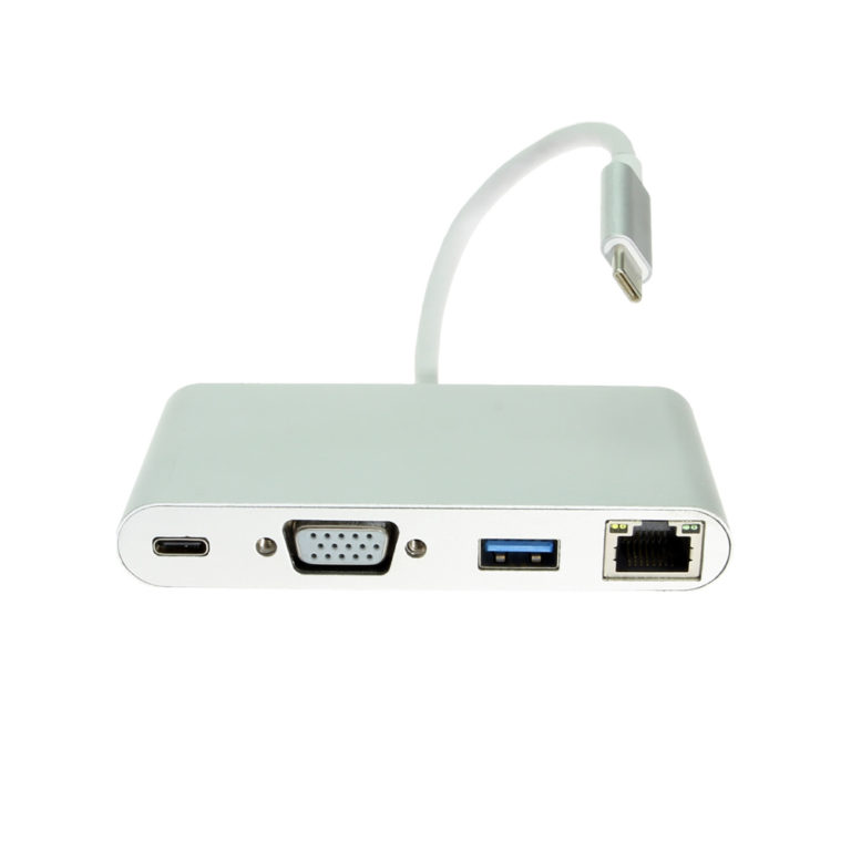 USB-C to VGA Multi-Port Adapter with Gigabit Ethernet Aluminum Shell ...