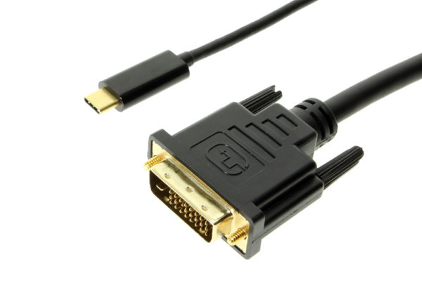 USB C to DVI Male Adapter USB 3.1 Cable 16FT Long - CoolGear