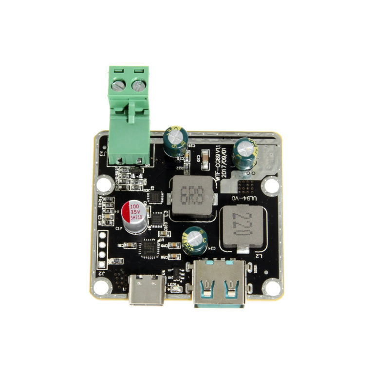 USB PD Car Charger PCBA, 60W High Power with Cypress CCG2 Chip - Coolgear