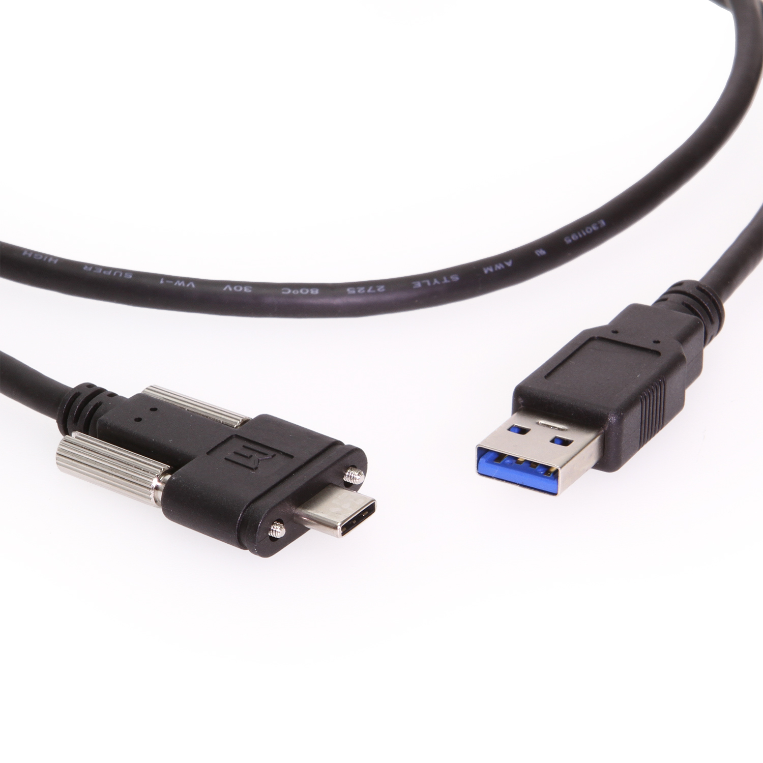USB Type-C to A Dual Screw Lock Cable 5GB Data 3A Power | Coolgear