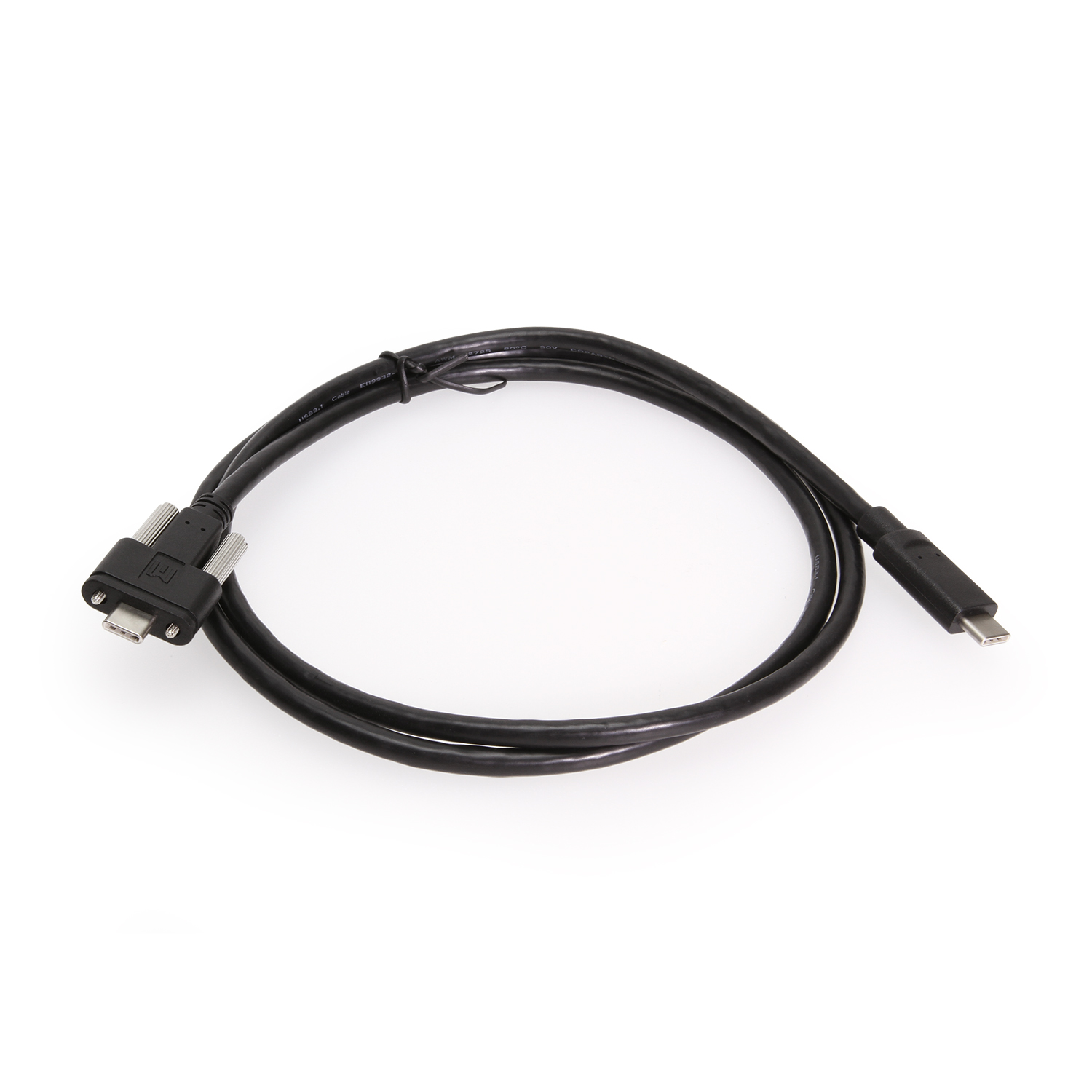 USB 3.1 Type-C to C Dual Screw Lock Cable 10GB Data 3A Power - Coolgear