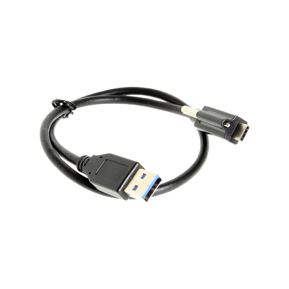USB 3.0 Single Screw Lock Type-A to C Cable 5GB Data 3A Power - Coolgear