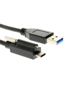 USB 3.0 Single Screw Lock Type-A to C Cable 5GB Data 3A Power | Coolgear