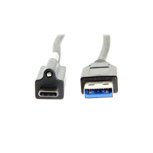 USB 3.0 Single Screw Lock Type-A to C Cable 5GB Data 3A Power - Coolgear