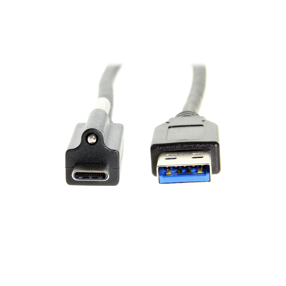 USB 3.0 Single Screw Lock Type-A to C Cable 5GB Data 3A Power - Coolgear