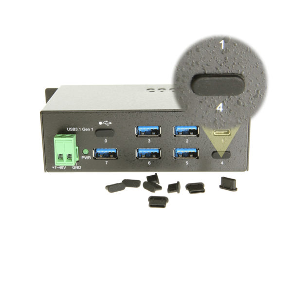 USB Type-C Female Port Silicon Rubber Anti-Dust Plug - Coolgear