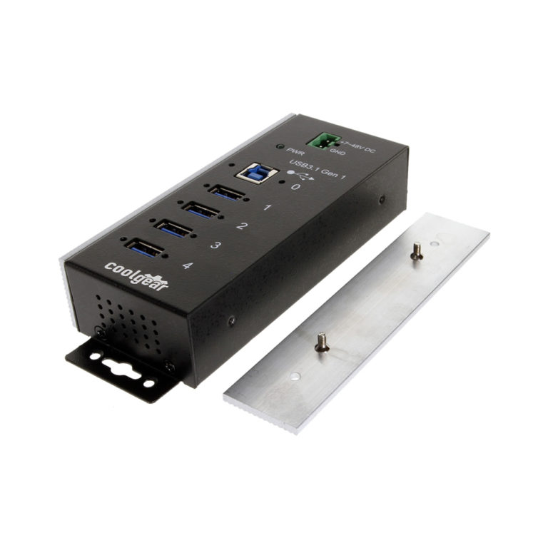 4 Port Industrial High Temperature USB 3.2 Gen 1 Hub w/ Surge ...