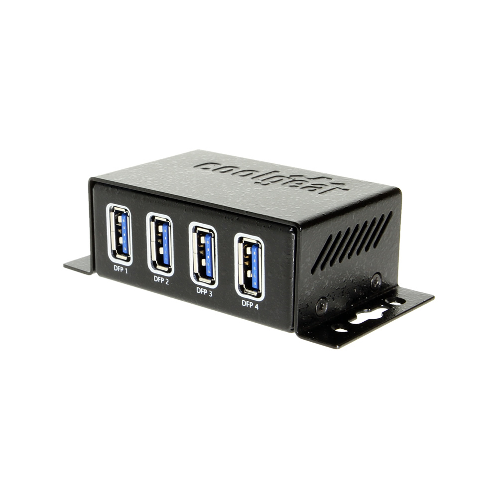 Usb 3 1 Powered 4 Port Mini Hub With Esd And Surge Protection Coolgear