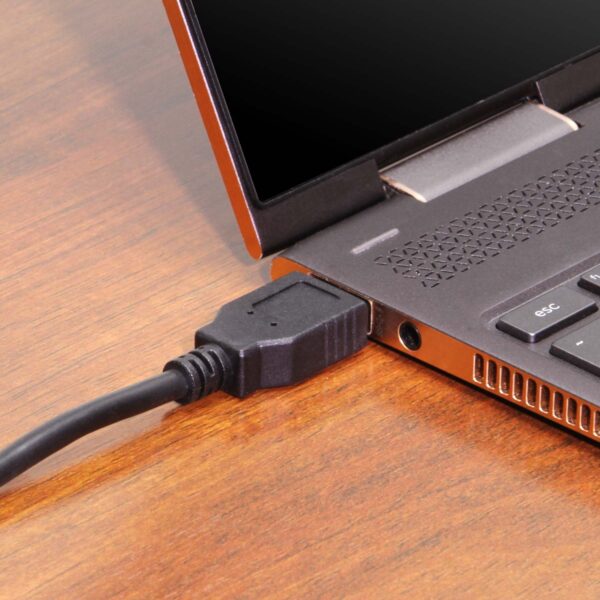 6in. Black USB 2.0 A to B Device Cable - Coolgear