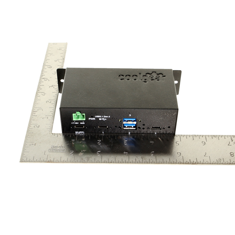 Metal 4 Port USB 3.1 Gen2 Hub Type-C and Type-A Ports - Mounting Kit ...