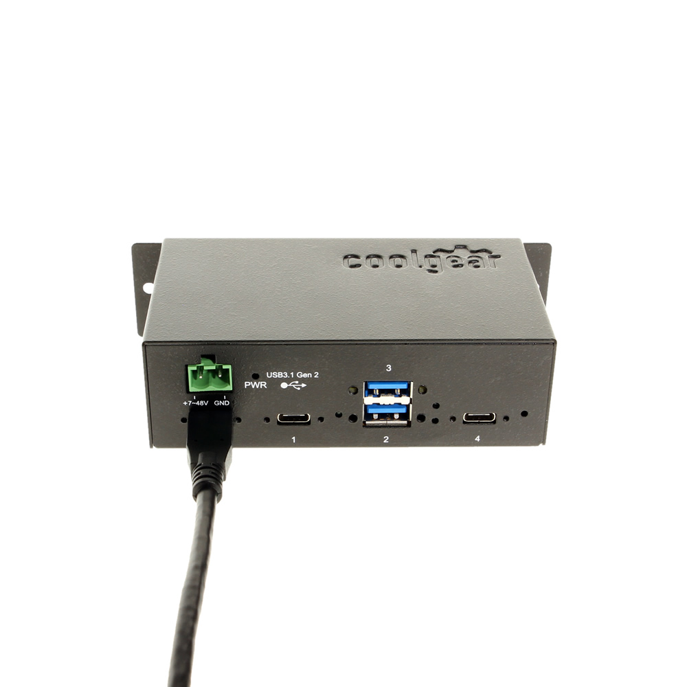 Metal 4 Port USB 3.1 Gen2 Hub Type-C and Type-A Ports - Mounting Kit ...