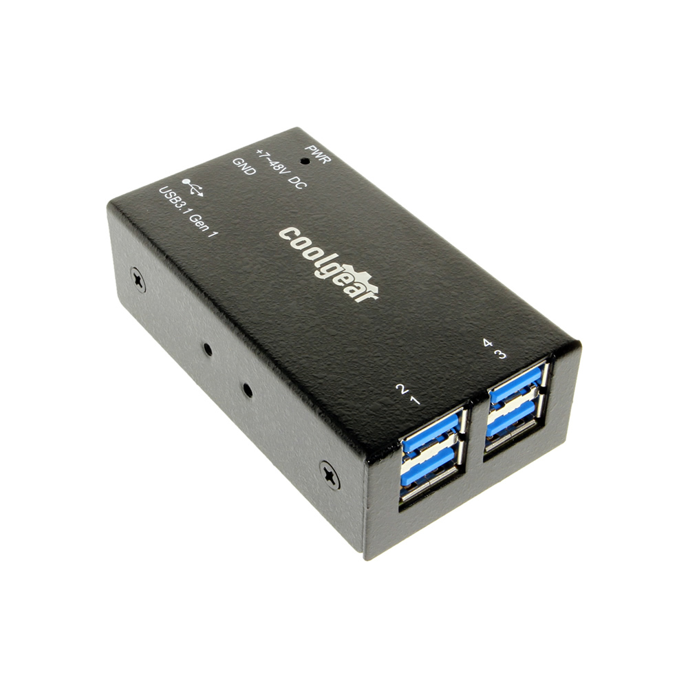 4 Port USB 3.1 Micro Hub with Variable Voltage and Surge Protection ...