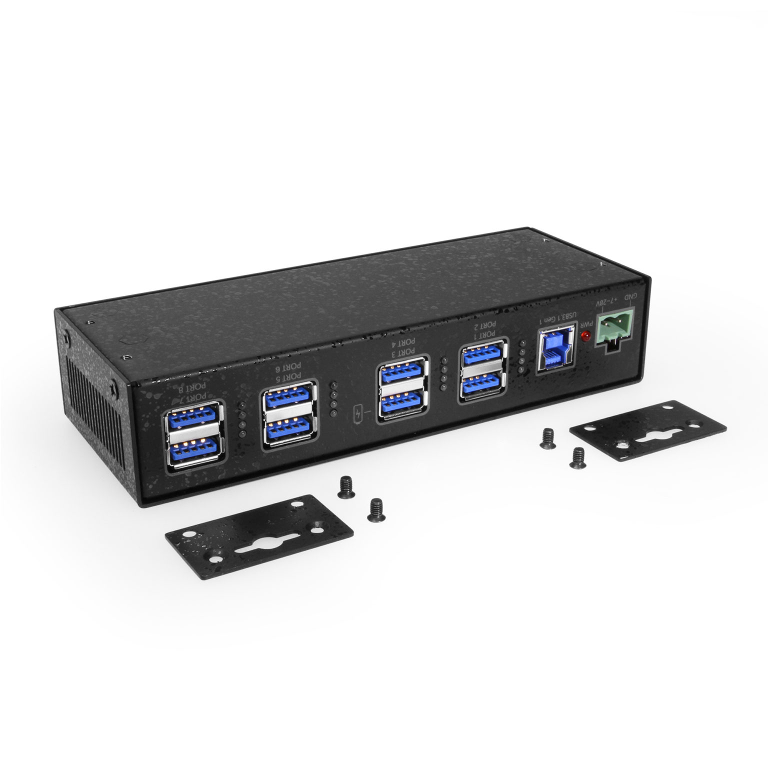 7 Port USB 3.2 Gen 1 Hub w/ High Power Charging Port & Port Status LEDs ...
